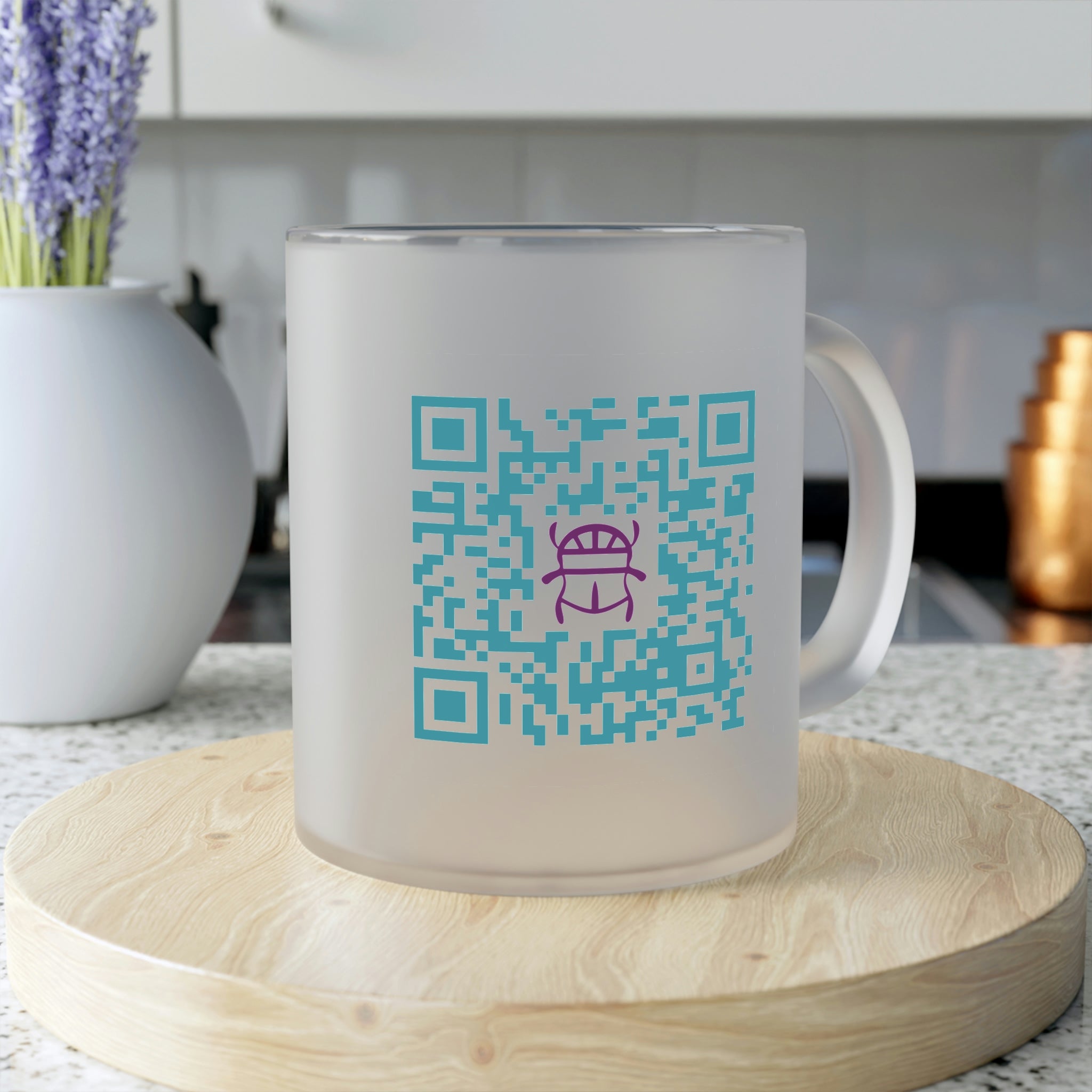 QR Code Frosted Glass Mug – Kheprw's Store